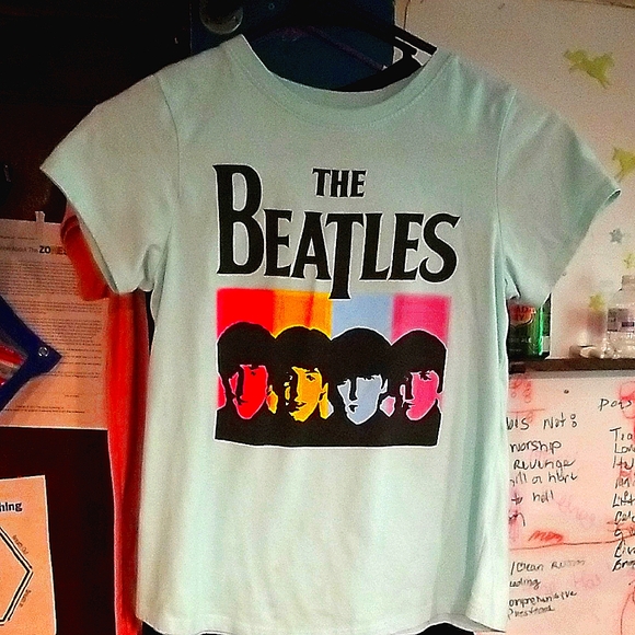 The Beatles | Shirts & Tops | The Beatles Blue Short Sleeve Tee Iconic ...
